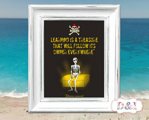 LEARNING IS A TREASURE THAT ... Art wall decor & inspirational quotes ...