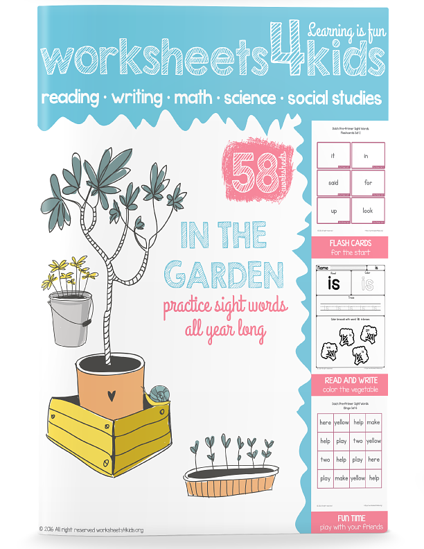 In the Garden - Preschool Sight Words