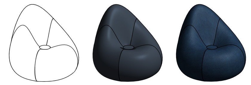 Revit Família - Puff do tipo pera