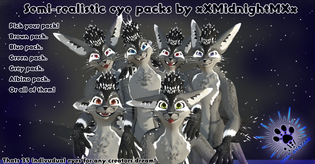 Semi-realistic Rexouium eye texture pack. Variant packs.