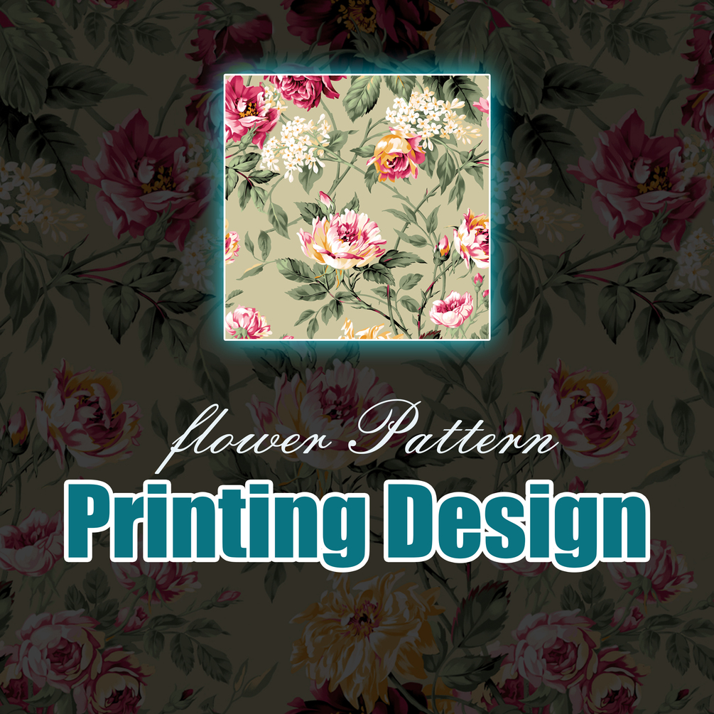 Flower pattern digital printing design