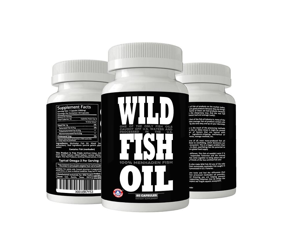 Wild Fish Oil caps - 60x Count - 1 Bottle - Monthly Subscription - Free ...