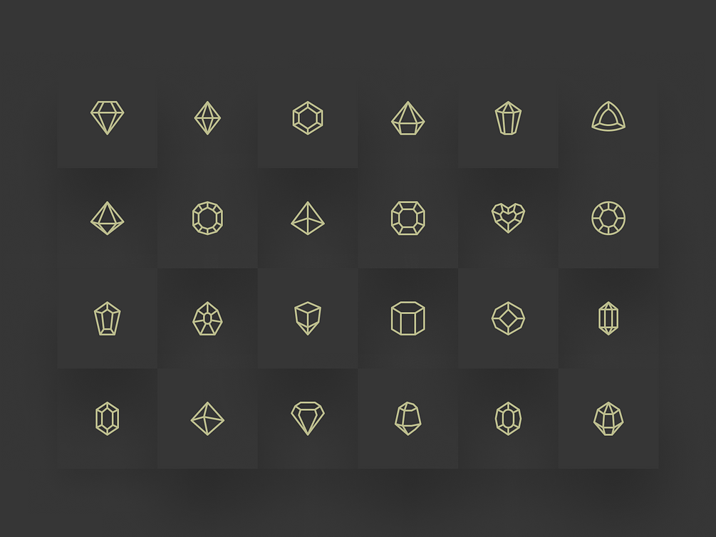 Free Crystals and Gemstone icons pack