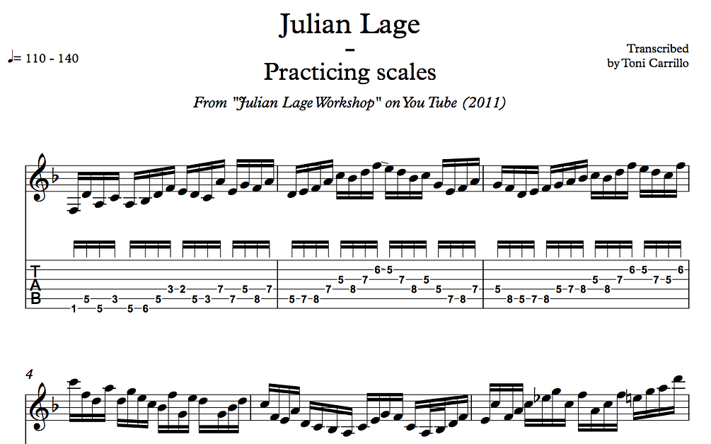 Julian Lage - Practicing Scales Masterclass
