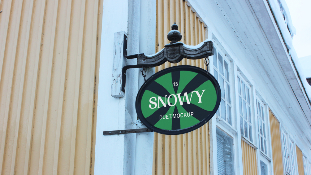 Snowy Sign_15 Mockup