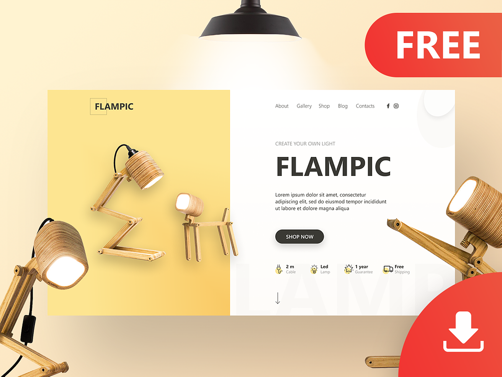 First Screen Design + Speed Art Tutorial \UI\Landing page