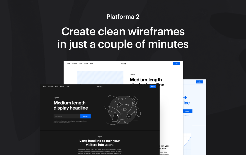 Platforma 2: Web Wireframe Kit
