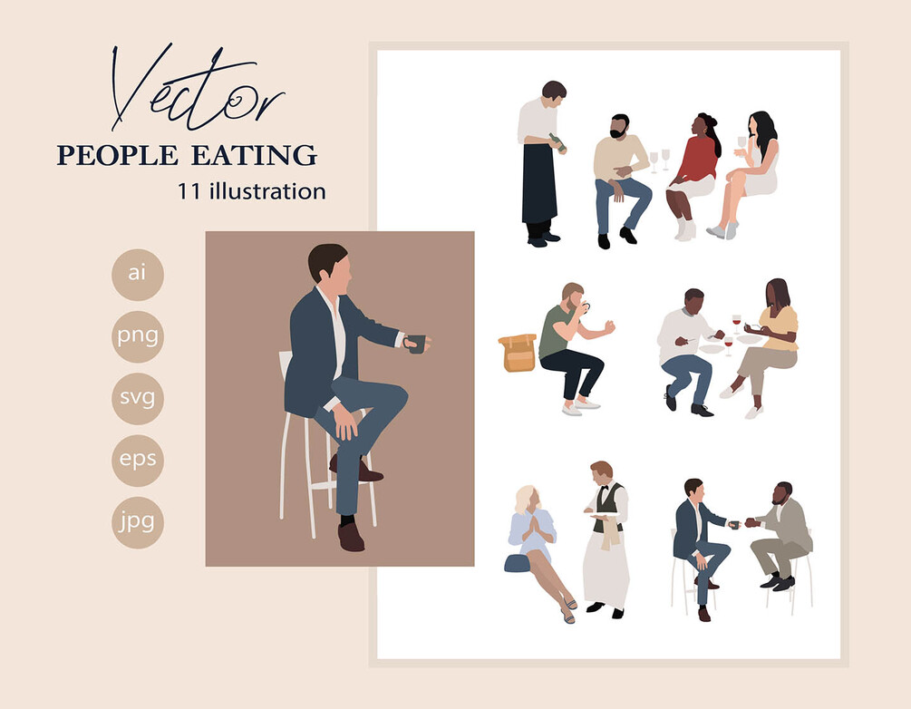 People Eating (Vector)