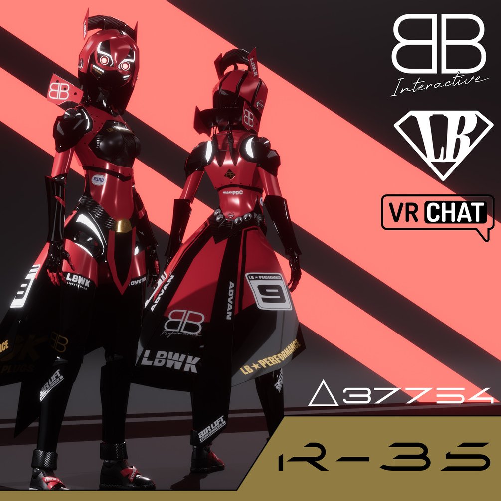 BB R-35 LBWK GTR Robot Girl VRChat Avatar