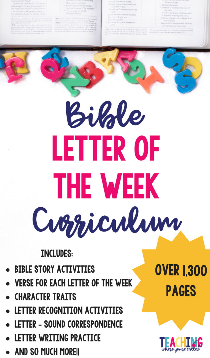 Bible Letter of the Week Curriculum