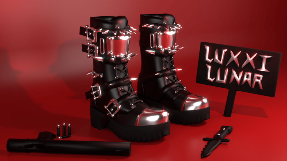GOTH Demonic Boots - 33 Colours - Customizable - [ASSET]