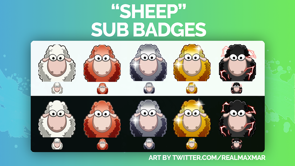 "Sheep" sub badges for Twitch