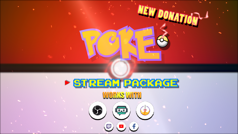 POKE Animated Twitch Overlay ⭐ Mega Pack ⭐