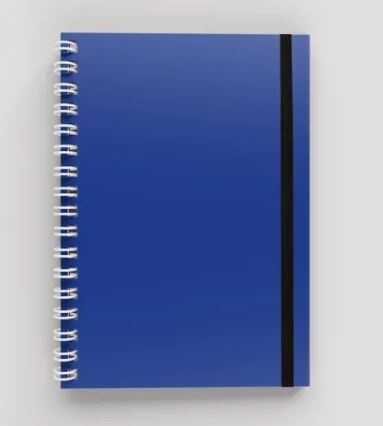 Cuaderno Azul Tapa Dura A5 Anillado 150 Hojas Lisas