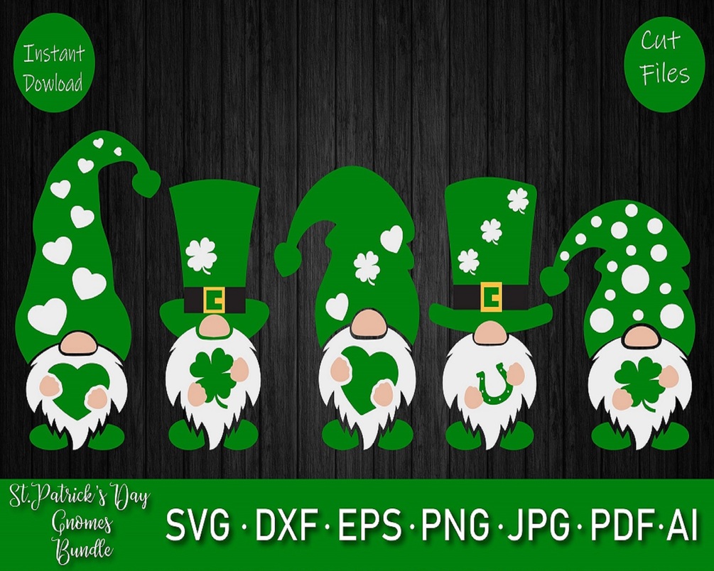 St Patrick's day Gnomes Bundles