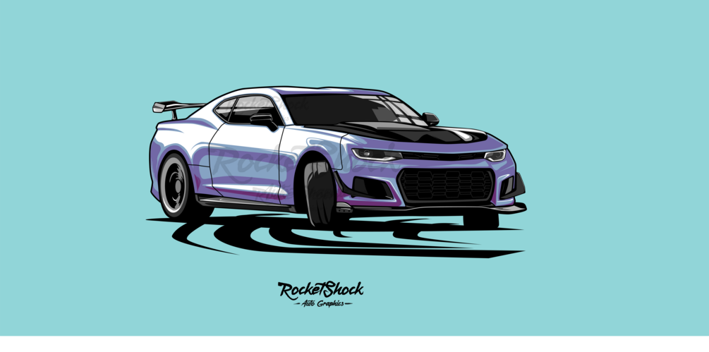 Ai file download- Chevrolet Camaro Zl1 illustration.