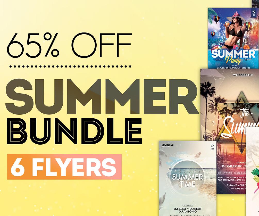 BUNDLE: 6 Summer PSD Flyers