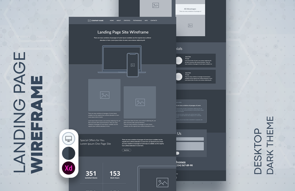 Landing Page Dark Theme #7