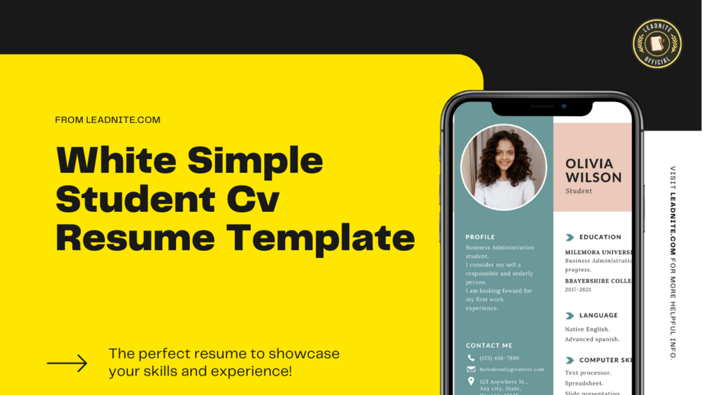 White Simple Student Resume Template