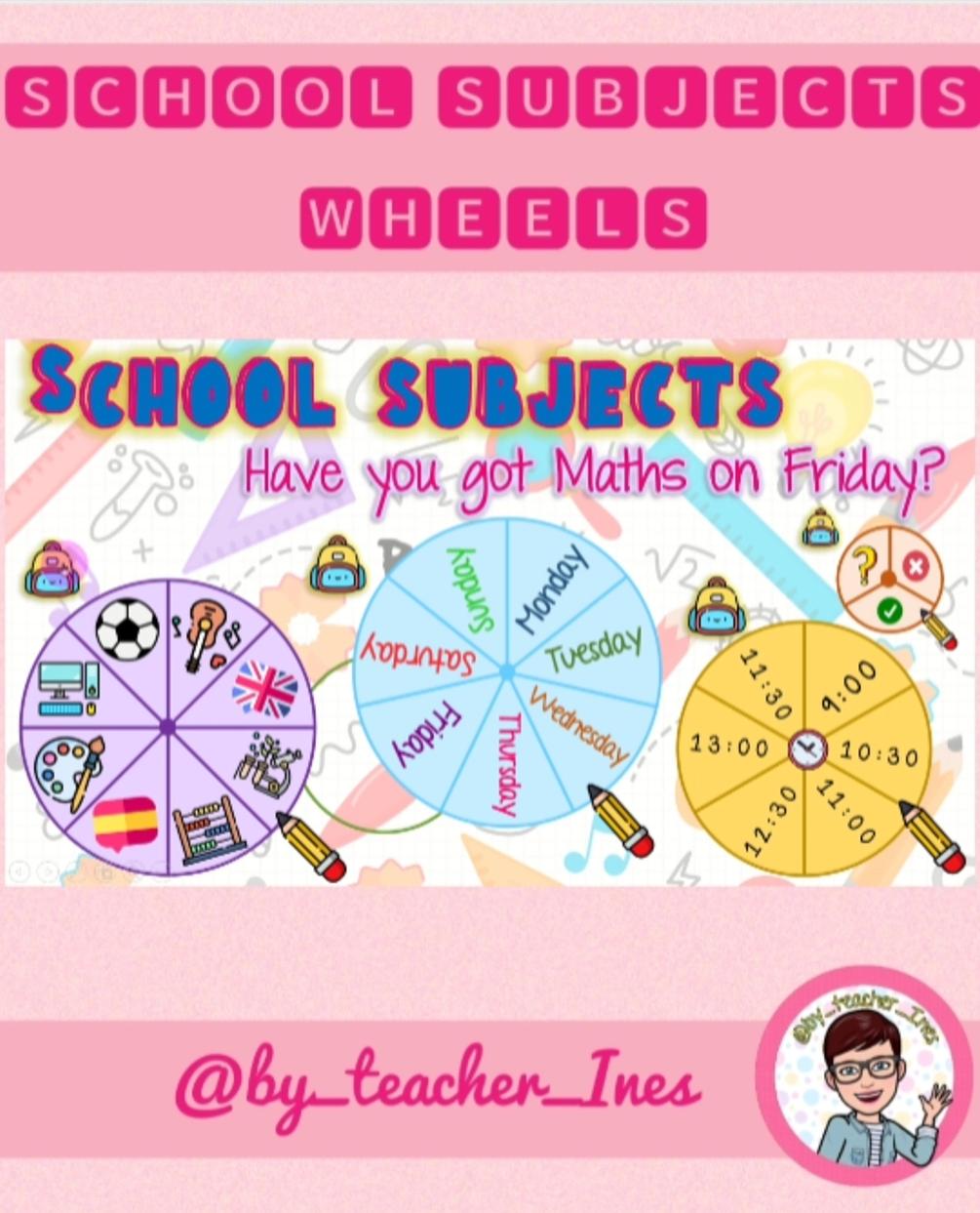 English subjects wheel