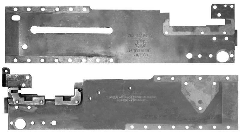 Browning M2 Receiver Left and Right Sideplate Blueprints