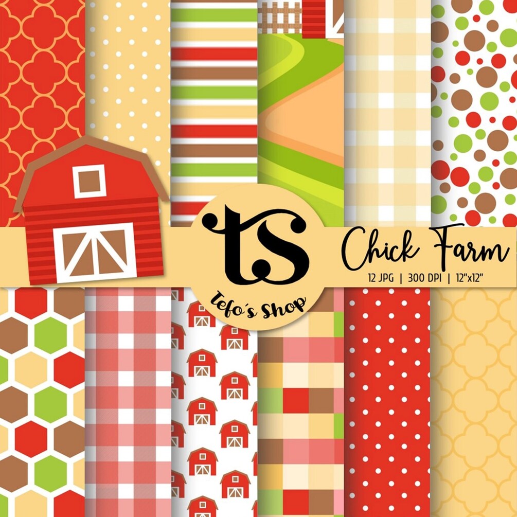 Chick Farm | Papeles digitales | Paper pack