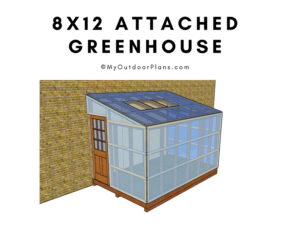 8x12 Attached Greenhouse Plans