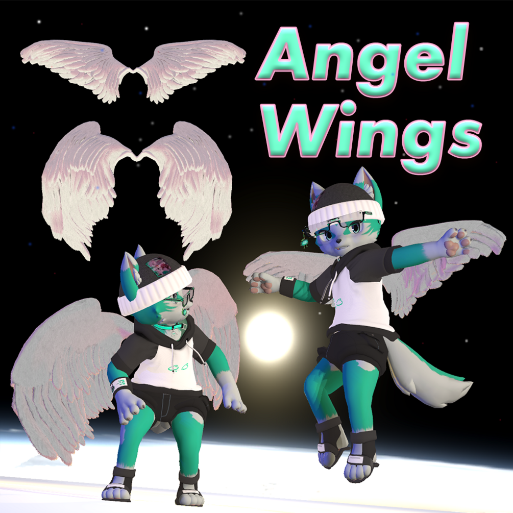 Angel Wings - (VRChat) 3D Model Attachement
