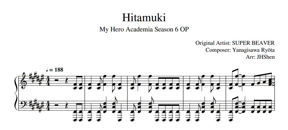 【Hitamuki】- My Hero Academia Season 6 OP / 我的英雄學院 第六季 片頭曲