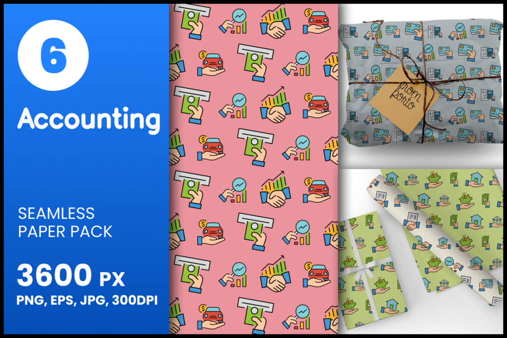 Accounting 6 Seamless Patterns