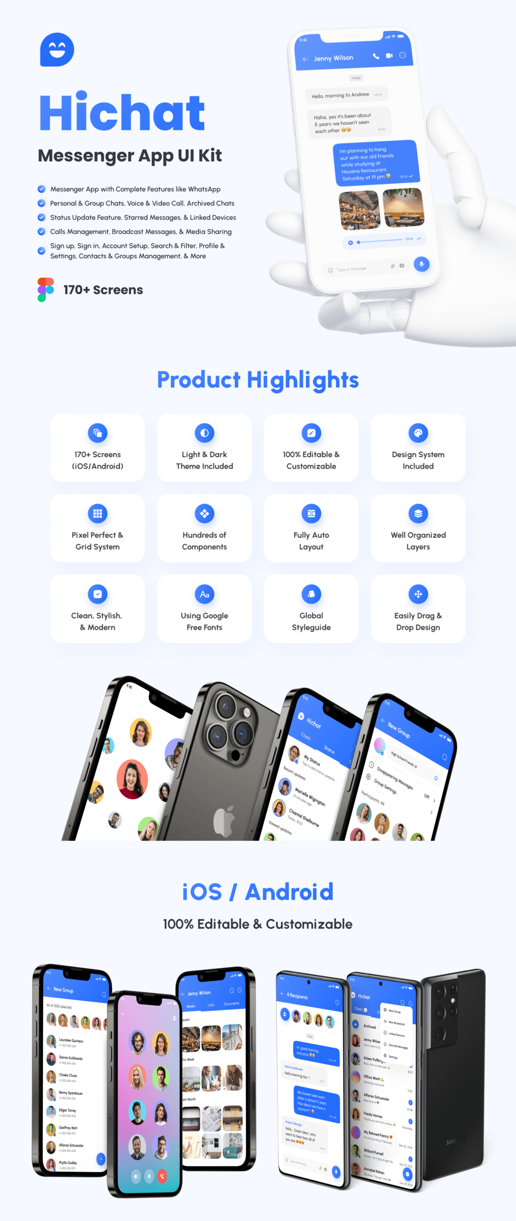 Hichat - Messenger App UI Kit
