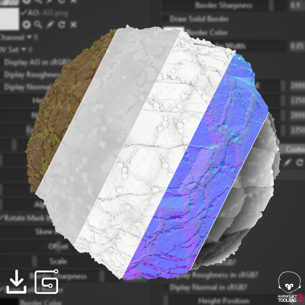 Breakdown Shader, Marmoset Toolbag 3
