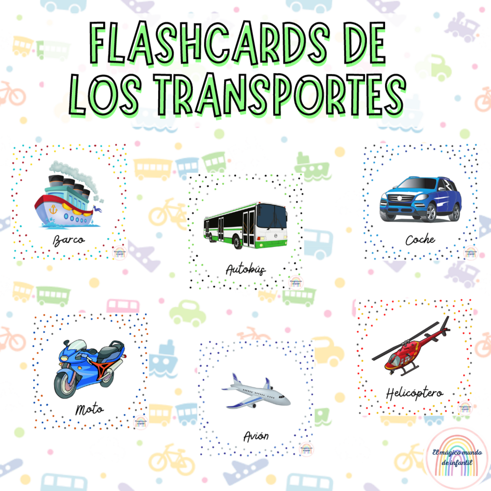 Flashcards de los transportes