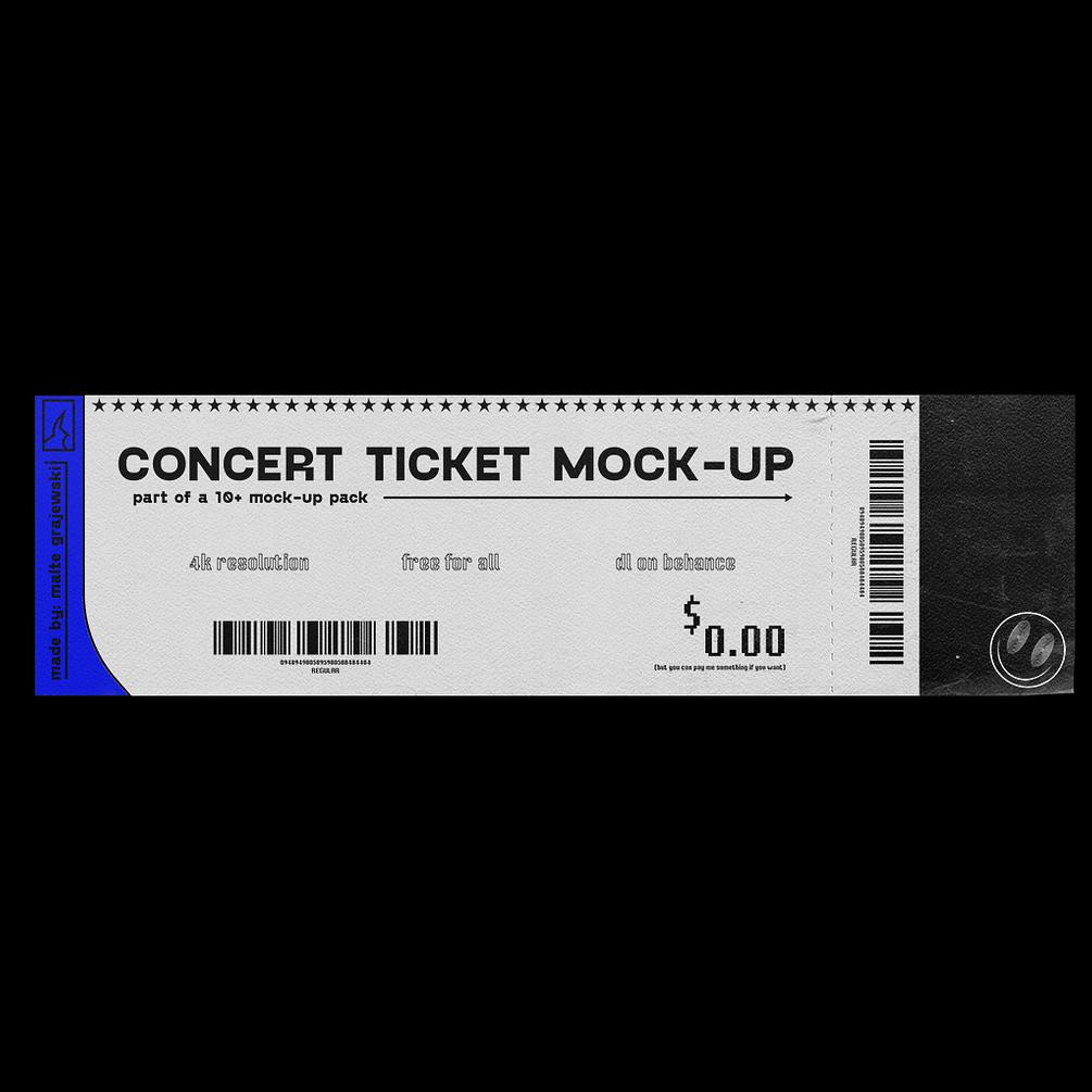 Concert Ticket Mockup by Malte Grajewski (4k)