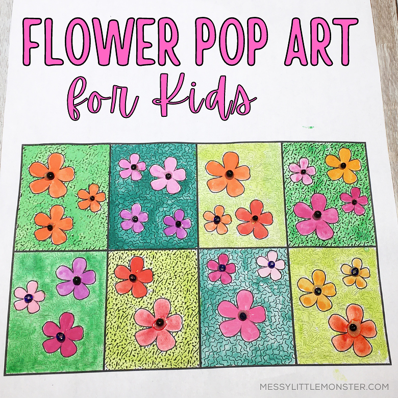 Flower Pop Art Project Printable