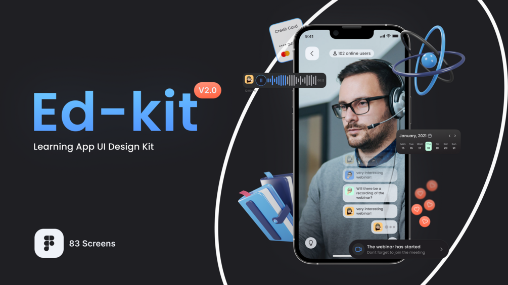 Ed-tech Learning App UI Kit 2.0