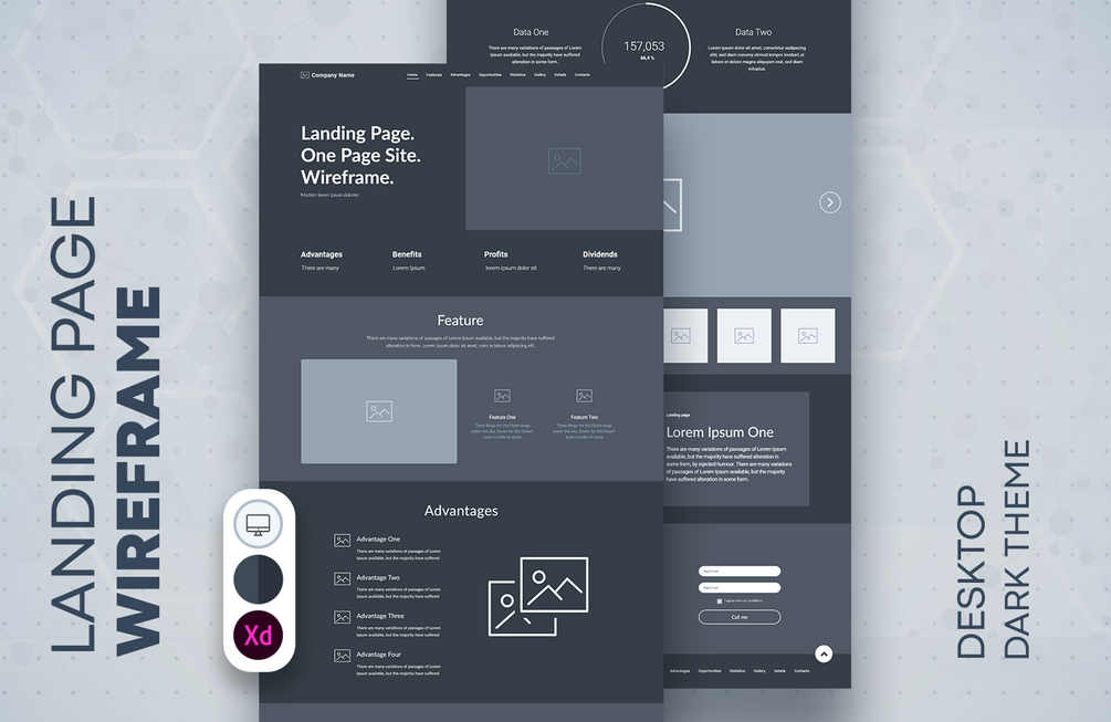 Landing Page Dark Theme #9