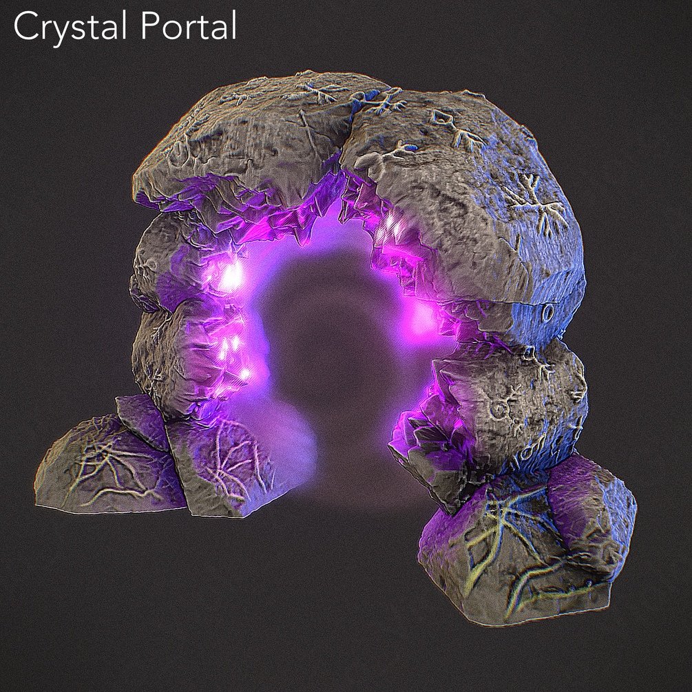 Crystal Portal miniature 3D print