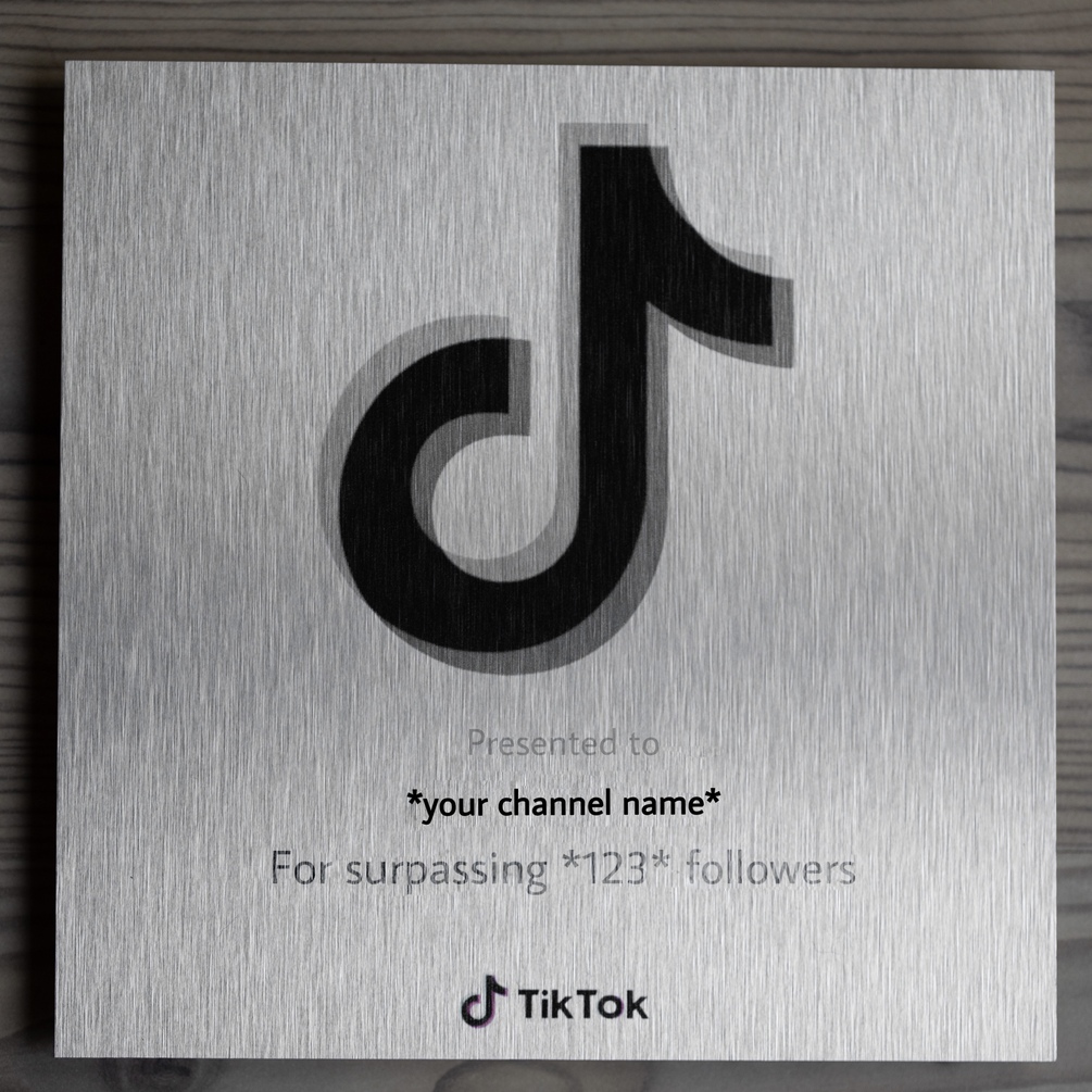 TikTok Milestone Plaque