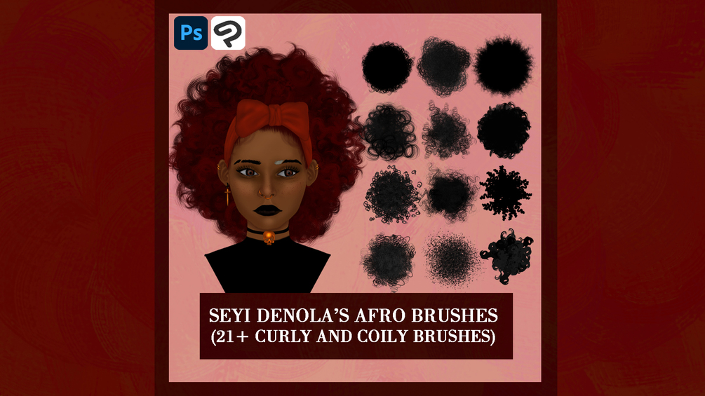 Photoshop\Clip Studio Paint afro brush pack by Seyi Deola