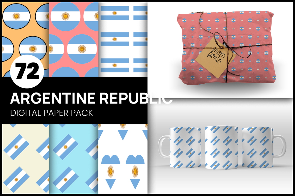 Argentine Republic Seamless Patterns