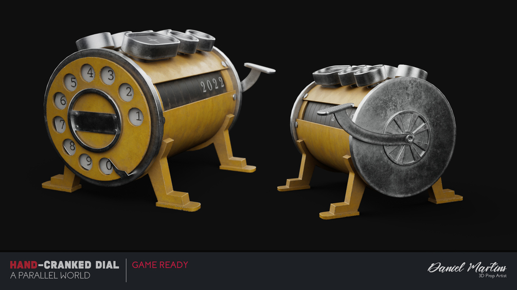 Game Asset - Hand-cranked dial calculator