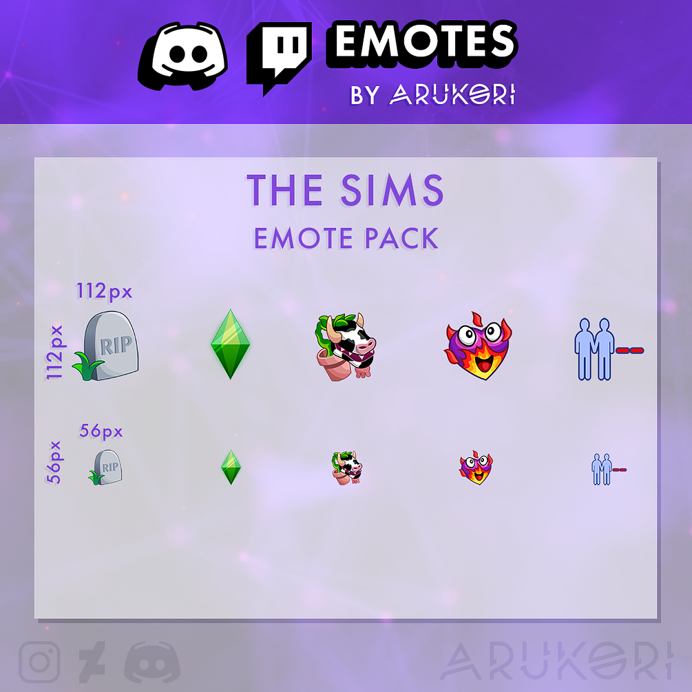The Sims Twitch / Discord Emote Pack