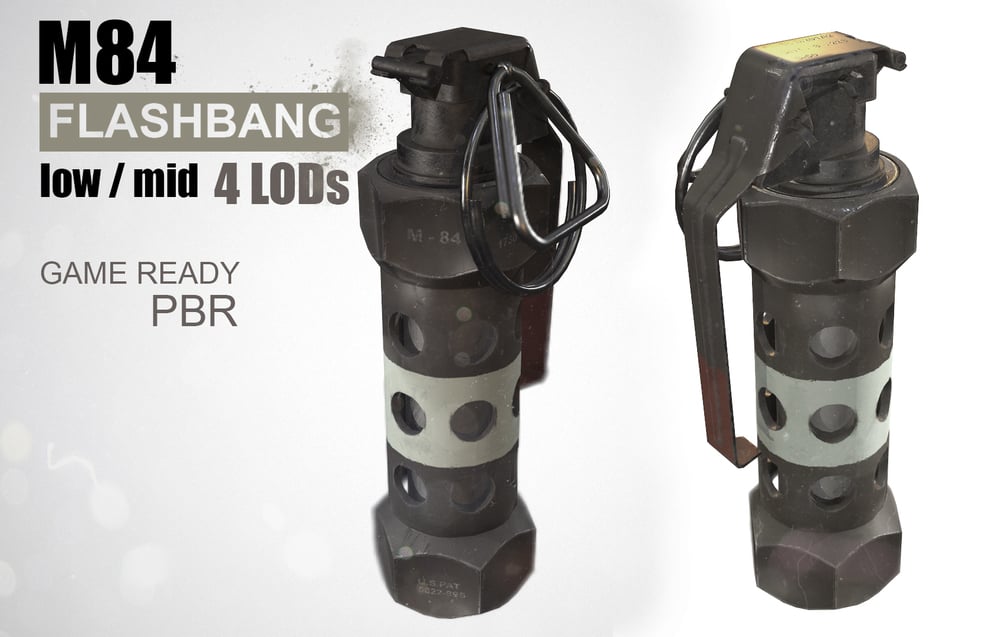 M84 Flashbang grenade - Game ready