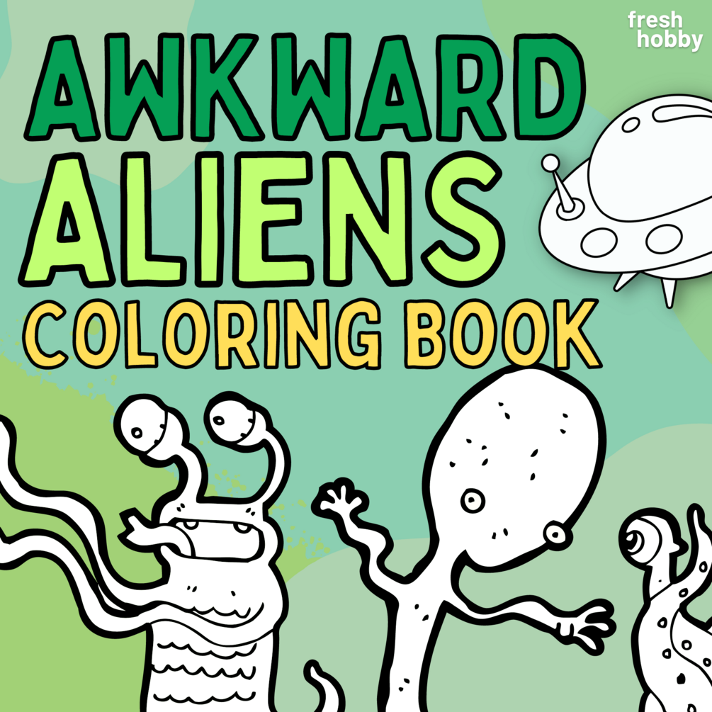 AWKWARD ALIENS Coloring Book | 30+ Pages of Alien Coloring Pages
