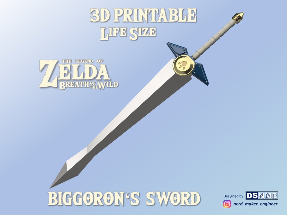Biggoron’s Sword from Zelda Breath of the Wild (Life Size) (STL files ...