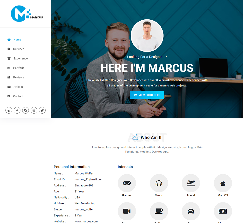 Marcus - Personal Template