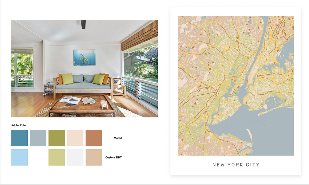 Colored-by-you Map Art