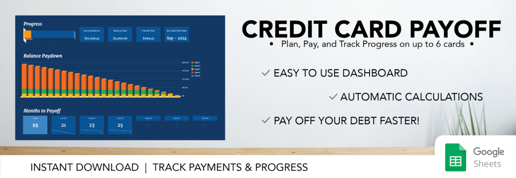 Credit Card Payoff Google Sheets Template