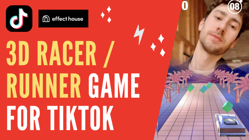TikTok Effect House 3D RACER/RUNNER GAME Car Race Catch